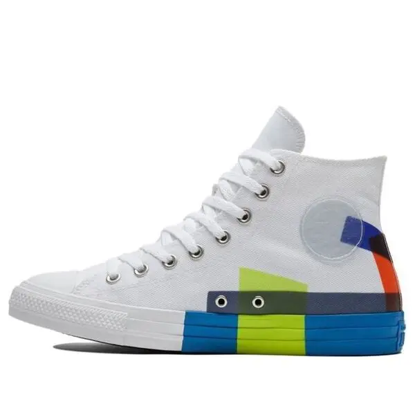 CONVERSE Chuck Taylor All Star High Top Canvas Sneakers - White/blue