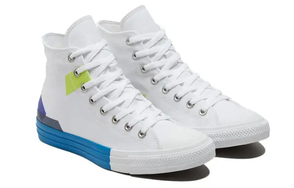 CONVERSE Chuck Taylor All Star High Top Canvas Sneakers - White/blue