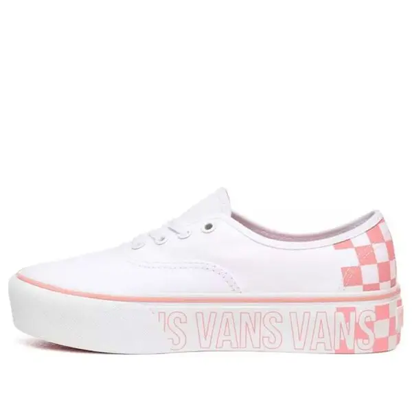 VANS Authentic Platform 2.0 Sneakers - White/pink