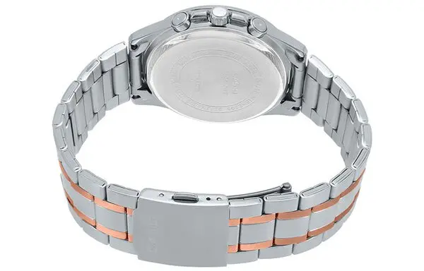 Casio Analog Quartz Watch With Stainless Steel Bracelet