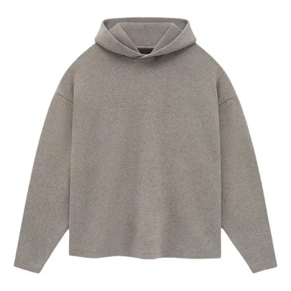 Fear Of God Ss24 Knit Hoodie - Heather Grey