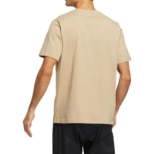 Adidas Solid Color Large Logo Printing Athleisure Casual Sports Short Sleeve Brown - Multi-color