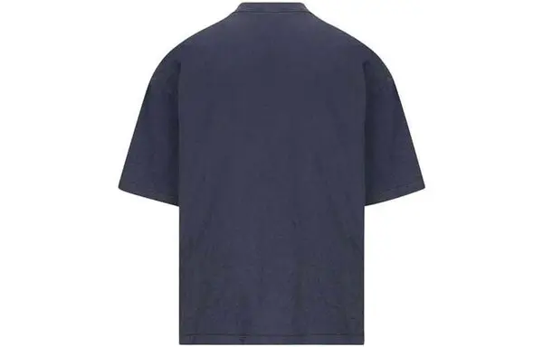 Balenciaga Varsity Logo Short Sleeve T-shirt - Navy