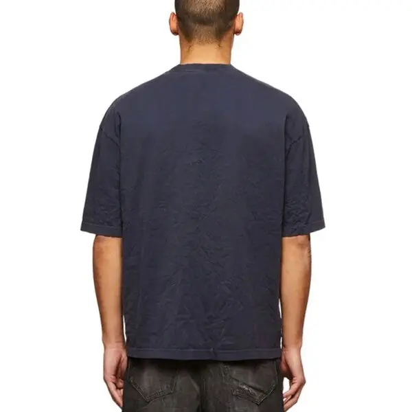 Balenciaga Varsity Logo Short Sleeve T-shirt - Navy