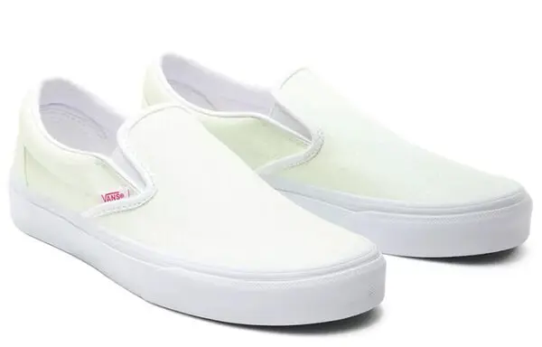 VANS Classic Slip-on Glitter Sneakers - Fluorescent Green