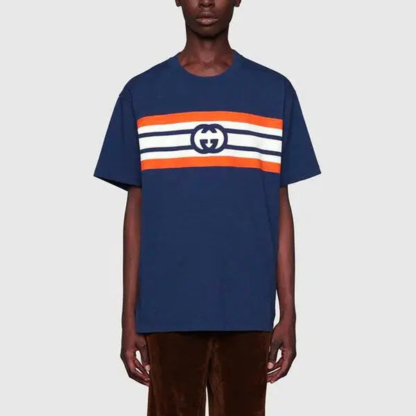 Gucci Interlocking G Stripe Print T-shirt
