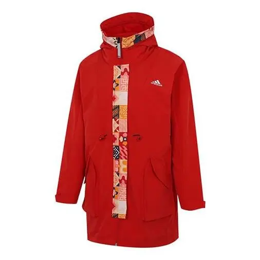 Adidas Limited Edition Fleece Lined Hooded Jacket - Red