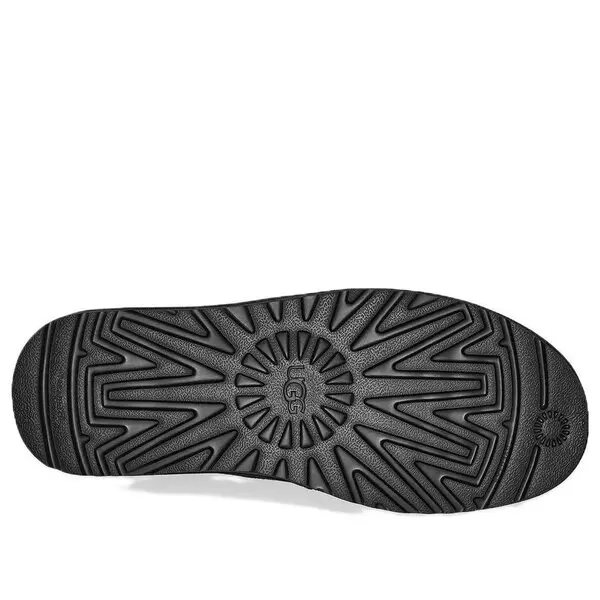 UGG Embroidered Suede Slip-on Shoes - Black