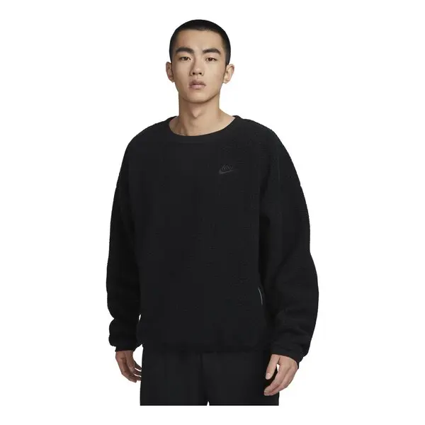 Nike Club Fleece Winterized Crew - Black