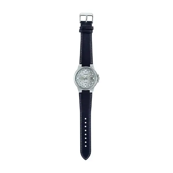 Casio Quartz Analog Watch With Leather Strap