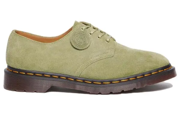 Dr. Martens Suede Derby Shoes - Pale Olive