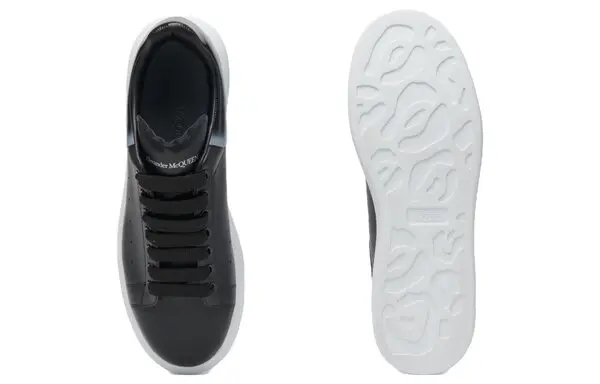 Alexander McQueen Larry Leather Sneakers - Black/white