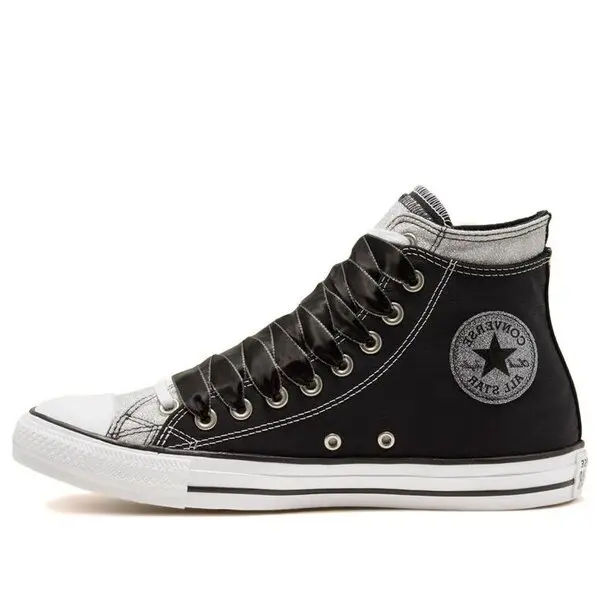 CONVERSE Chuck Taylor All Star Double Upper High Top Sneakers - Black/silver