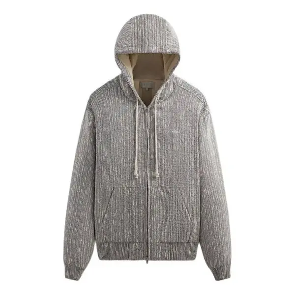 Kith Slub Boucle Boxy Overshirt - Grey/ink