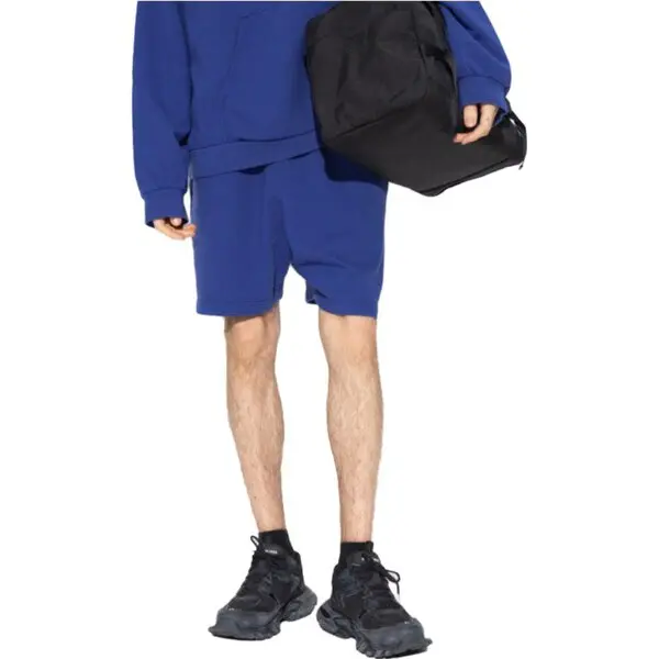 Balenciaga Logo Print Shorts - Indigo/white