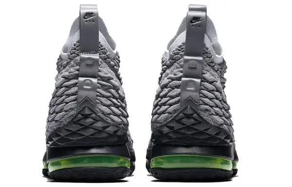 Nike Lebron 15 'air Max 95' Athletic Sneakers - Cool Grey/volt-wolf Grey