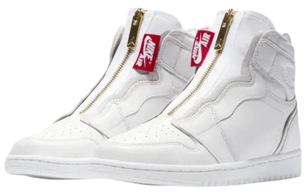 JORDAN 1 Retro High Zip Sneakers - White/university Red