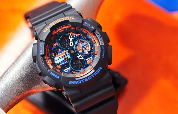 Casio G-shock Analog-digital Watch - Redblueblack