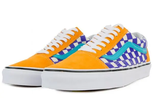 VANS Old Skool Thermochrome Checkerboard Sneakers - Blue/yellow