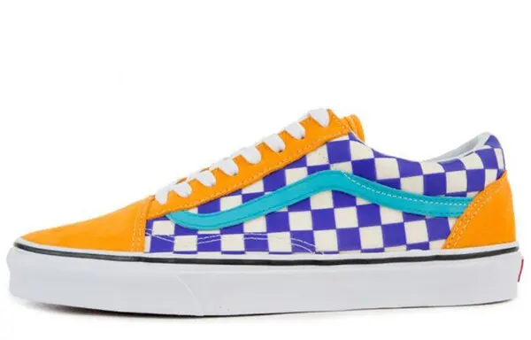 VANS Old Skool Thermochrome Checkerboard Sneakers - Blue/yellow