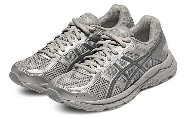 Asics Athletic Running Sneakers - Grey/black/silver