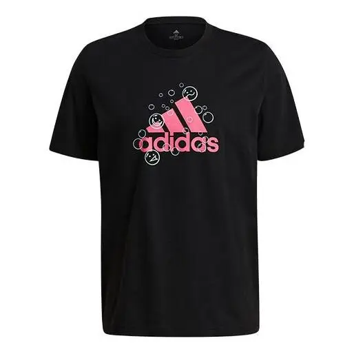 Adidas Smly Bbls T Casual Sports Round Neck Short Sleeve - Black