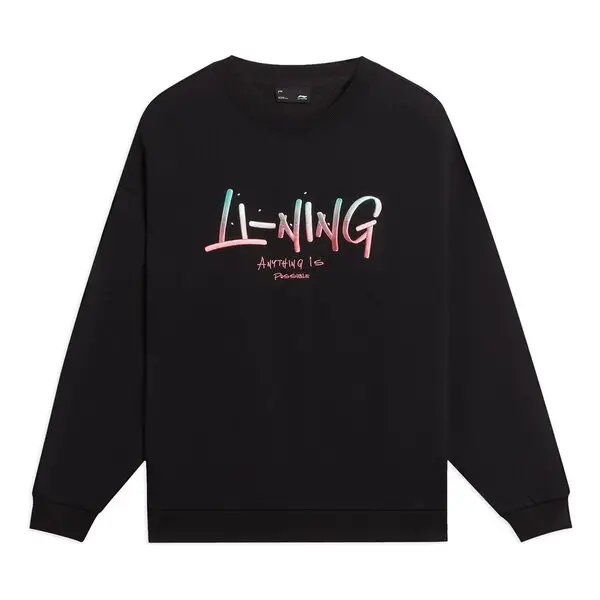 LI-NING Anything Is Possible Graphic Sweatshirt - Black/multi-color