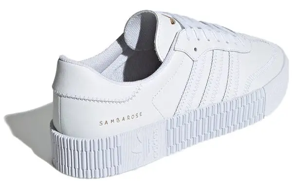Adidas Sambarose Gold Metallic Sneakers - White