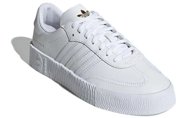 Adidas Sambarose Gold Metallic Sneakers - White