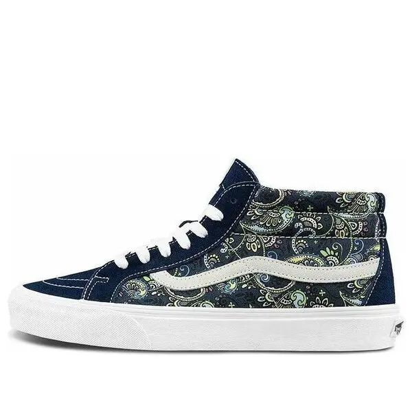 VANS Sk8-mid Reissue Paisley Print Lace-up Sneakers - Blue