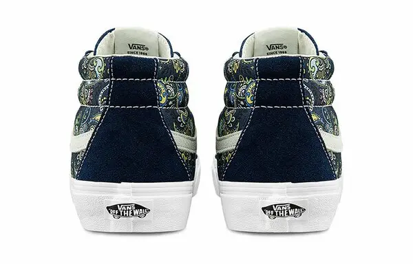 VANS Sk8-mid Reissue Paisley Print Lace-up Sneakers - Blue