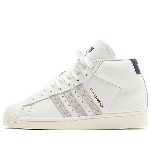 Adidas Kith X Pro Model "classics Program" High Top Sneakers - White