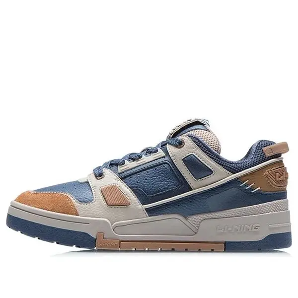 LI-NING Low-top Lace-up Sneakers - Beige/blue