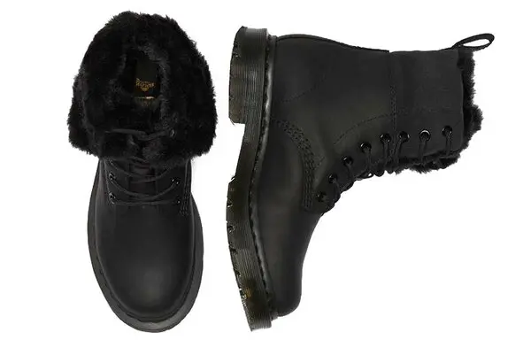 Dr. Martens 1460 Kolbert Wintergrip Faux Fur Lined Boots - Black