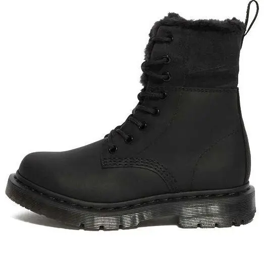 Dr. Martens 1460 Kolbert Wintergrip Faux Fur Lined Boots - Black