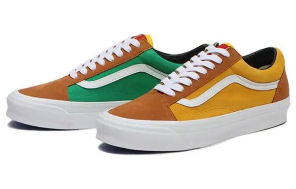 VANS Og Old Skool Lx 'off The Wall' Low Top Sneakers - Tan/green