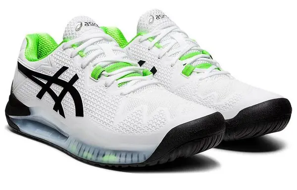 Asics Gel Resolution 8 Athletic Sneakers - White/blue