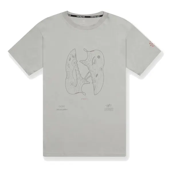 LI-NING Way Of Wade Shoes Graphic T-shirt 'grey - Grey/black