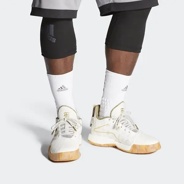 Adidas T-mac Millennium High Top Sneakers - White/gold