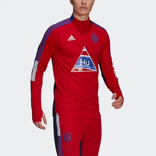 Adidas X Crossover Fc Bayern Munich Soccer Half Zip Top - Red