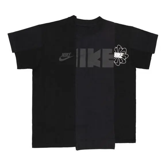 Nike X Sacai Nrg Splicing Logo T-shirt - Black