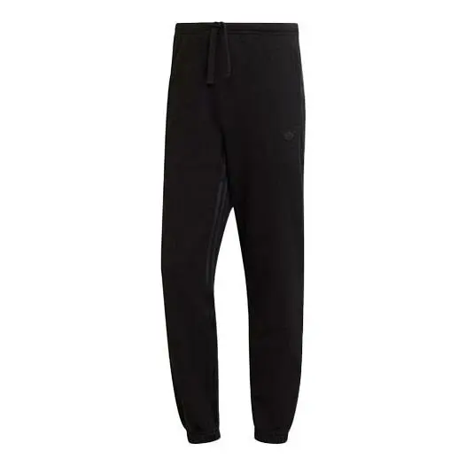 Adidas Originals Cotton Drawstring Elastic Waistband Sports Pants/trousers/joggers Black - Default Color