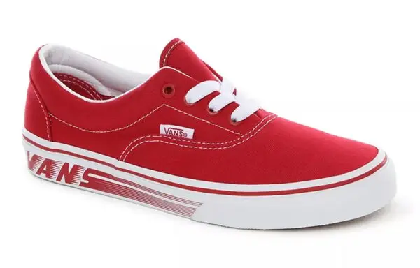 VANS Era Youth Low Top Sneakers - Red/white