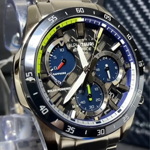 Casio Edifice Solar Powered Sapphire Crystal Chronograph Watch