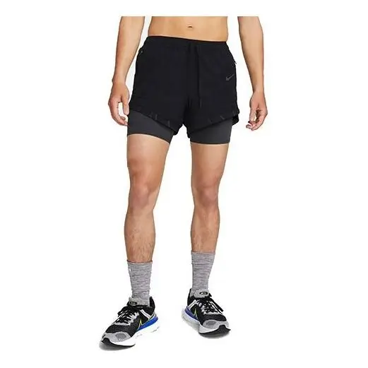 Nike Solid Color Logo Splicing Straight Sports Shorts - Default Color