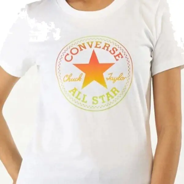 CONVERSE Chuck Patch Crew T-shirt - White/yellow