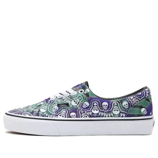 VANS Era Bandana Tie Dye Skull Sneakers - Purple/green