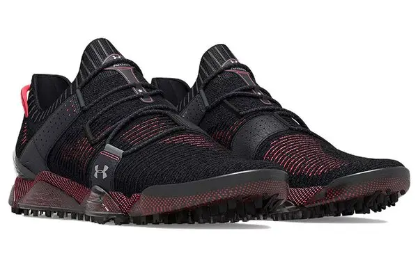 Under Armour Hovr Tour Spikeless Golf Shoes - Black/red