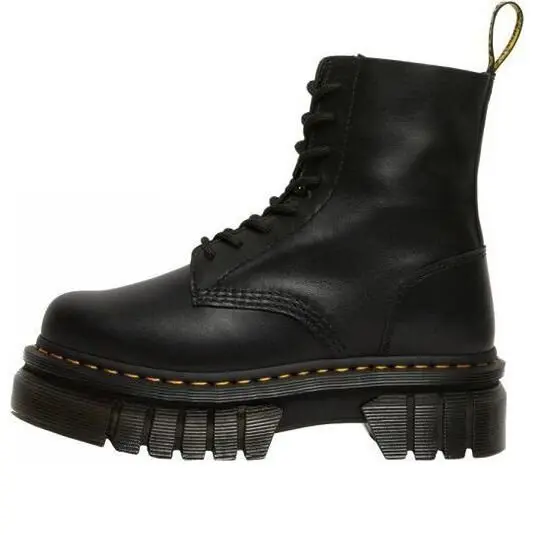 Dr. Martens Audrick Nappa Lux Platform Ankle Boots - Black