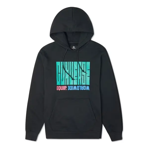 CONVERSE Equip Worldwide Graphic Hoodie - Black